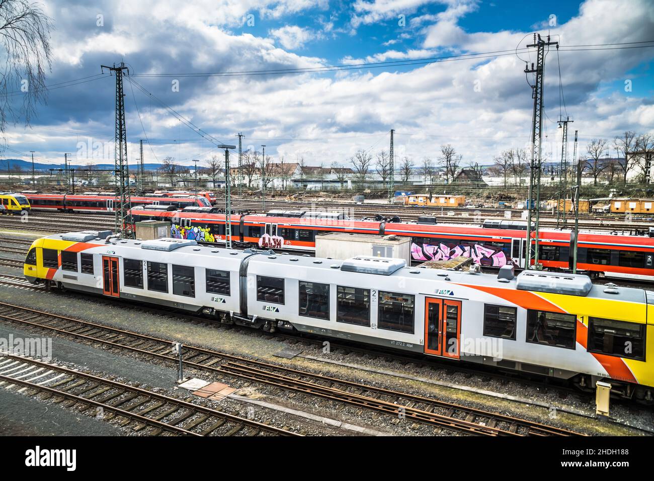 train, railroad station, track, trains, railroad stations, tracks Stock Photo - Alamy