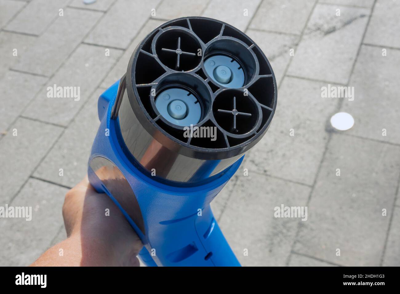 plug, tank gun, electromobility, outlets, tank guns Stock Photo - Alamy