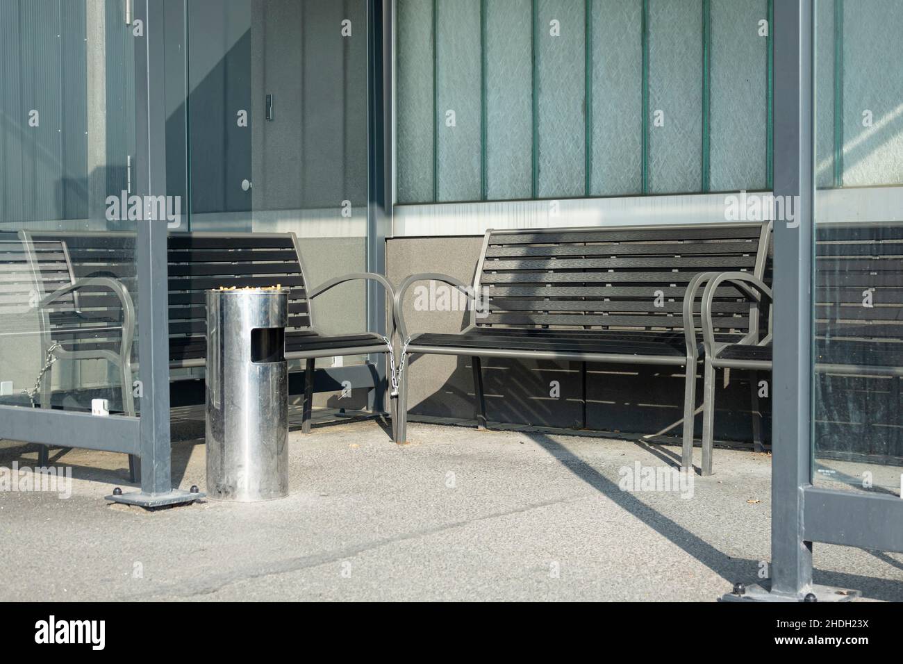 bench, smoking area, benchs Stock Photo - Alamy