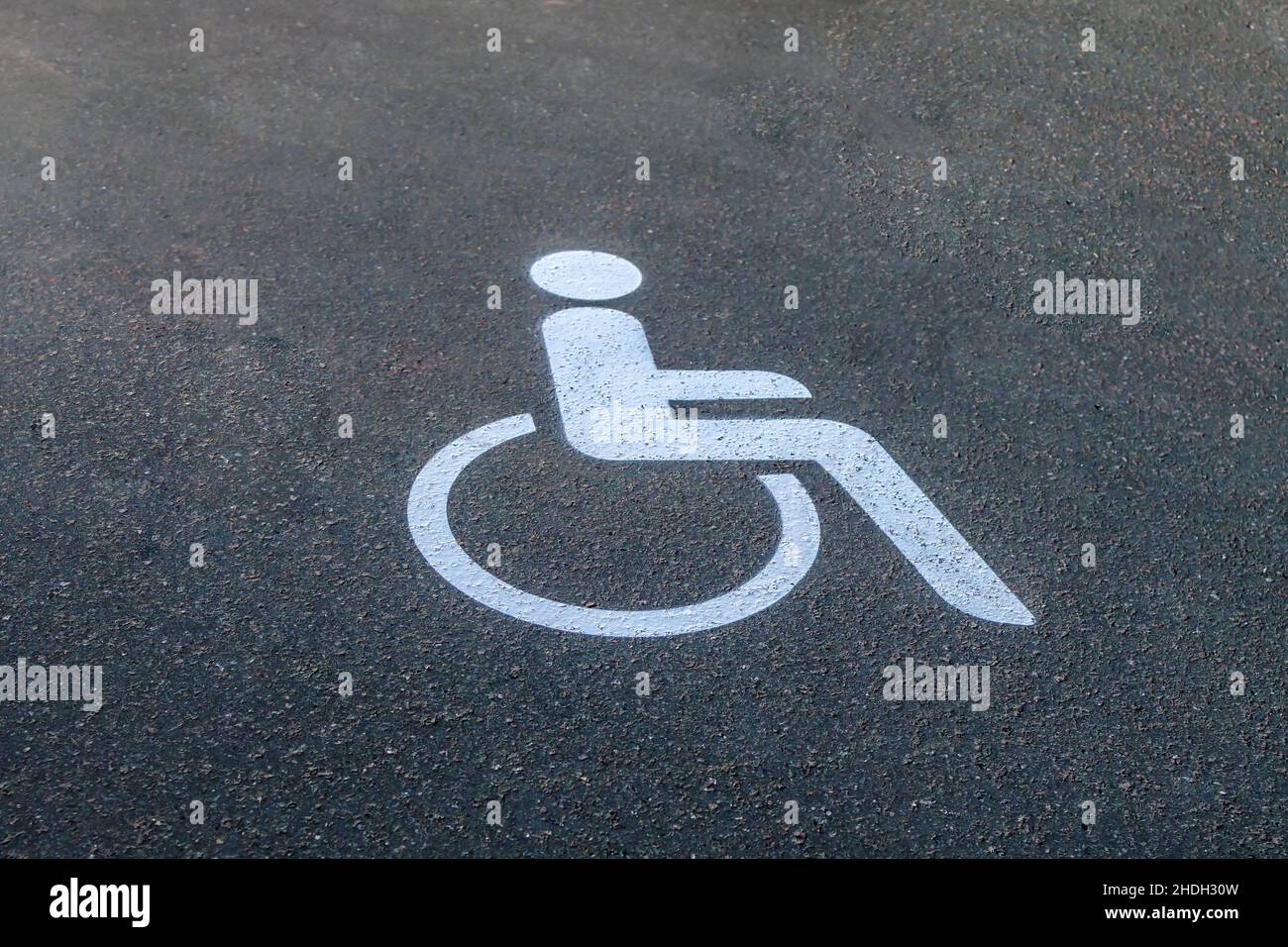 disabled driver sign, disabled driver signs Stock Photo - Alamy