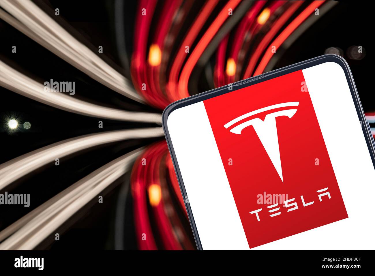 Tesla logos hi-res stock photography and images - Alamy