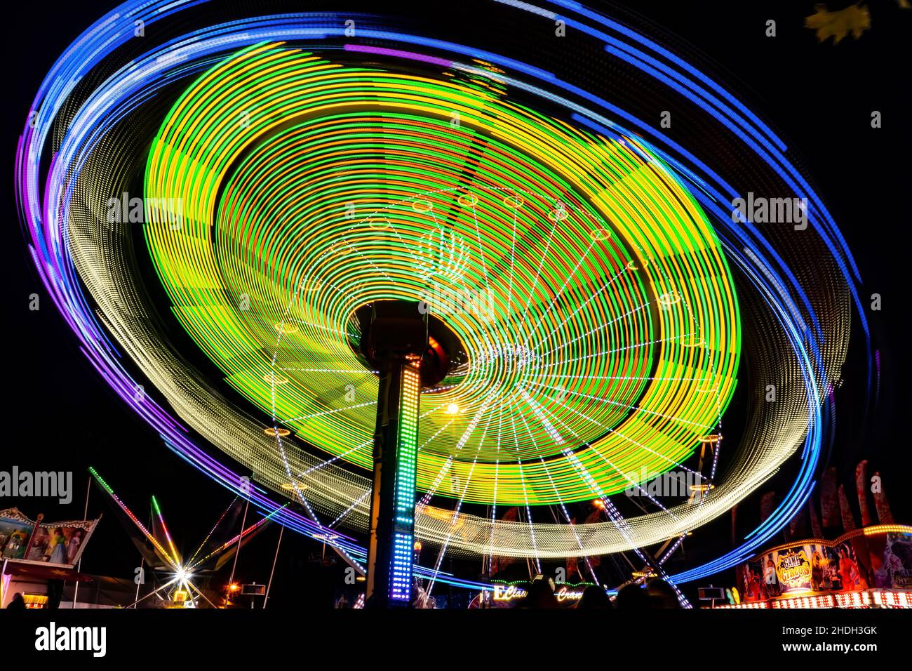 carousel, ride, track lighting, carousels, rides Stock Photo - Alamy