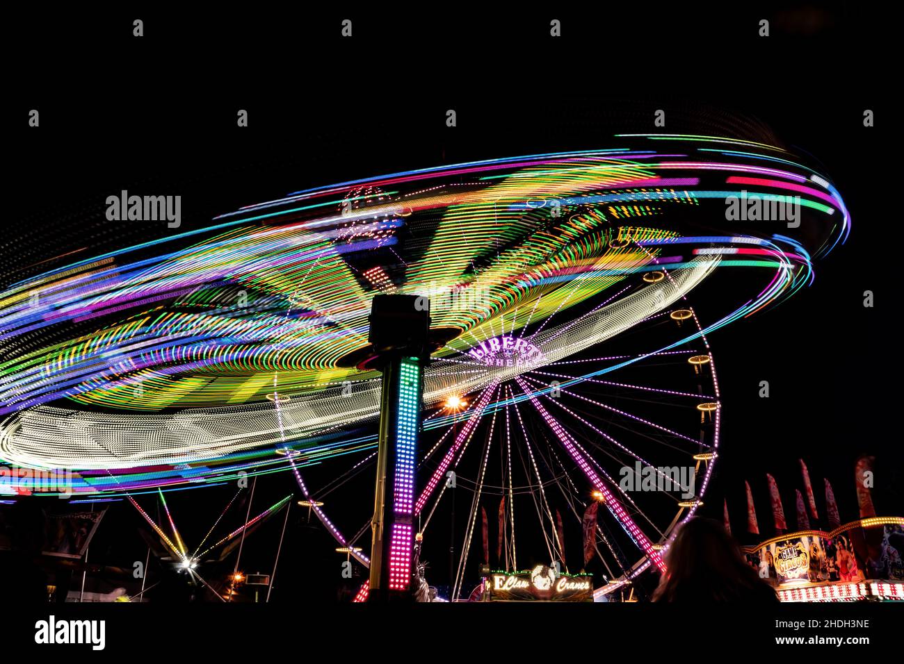 carousel, ride, track lighting, carousels, rides Stock Photo - Alamy