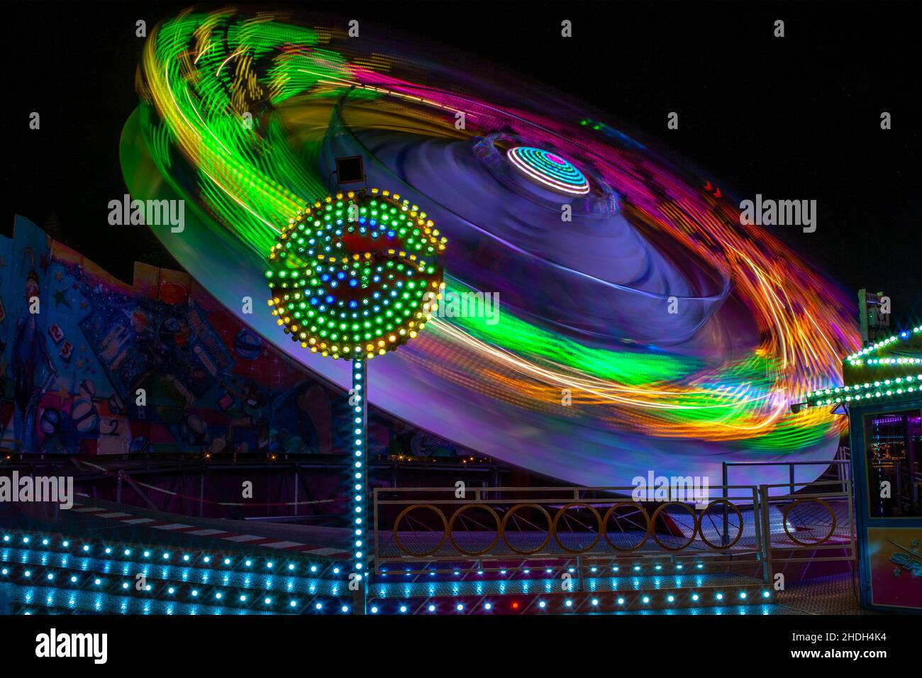 funfair, ride, track lighting, fairgrounds, rides Stock Photo - Alamy