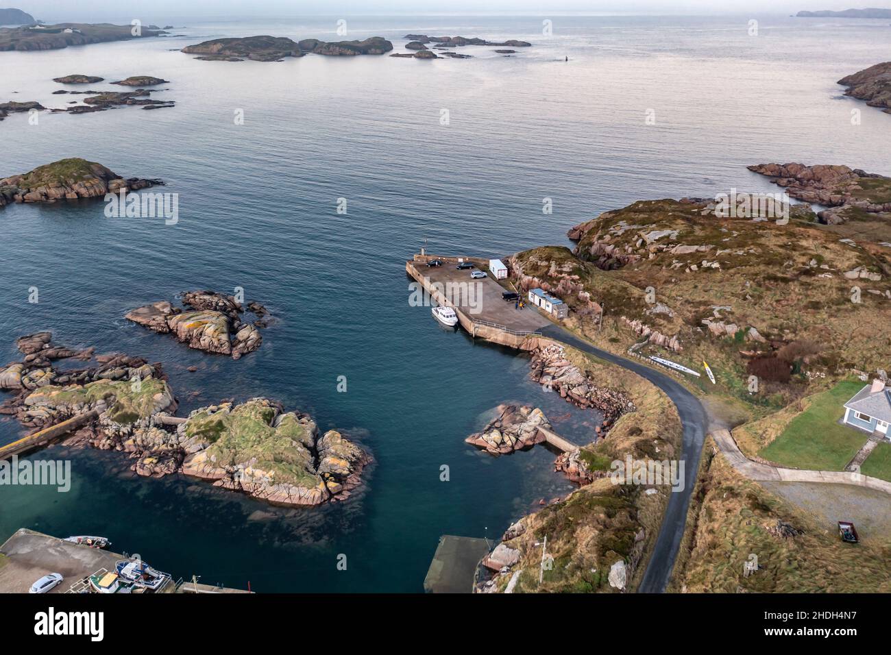 Aerial view of Kincasslagh in County Donegal - Ireland Stock Photo - Alamy