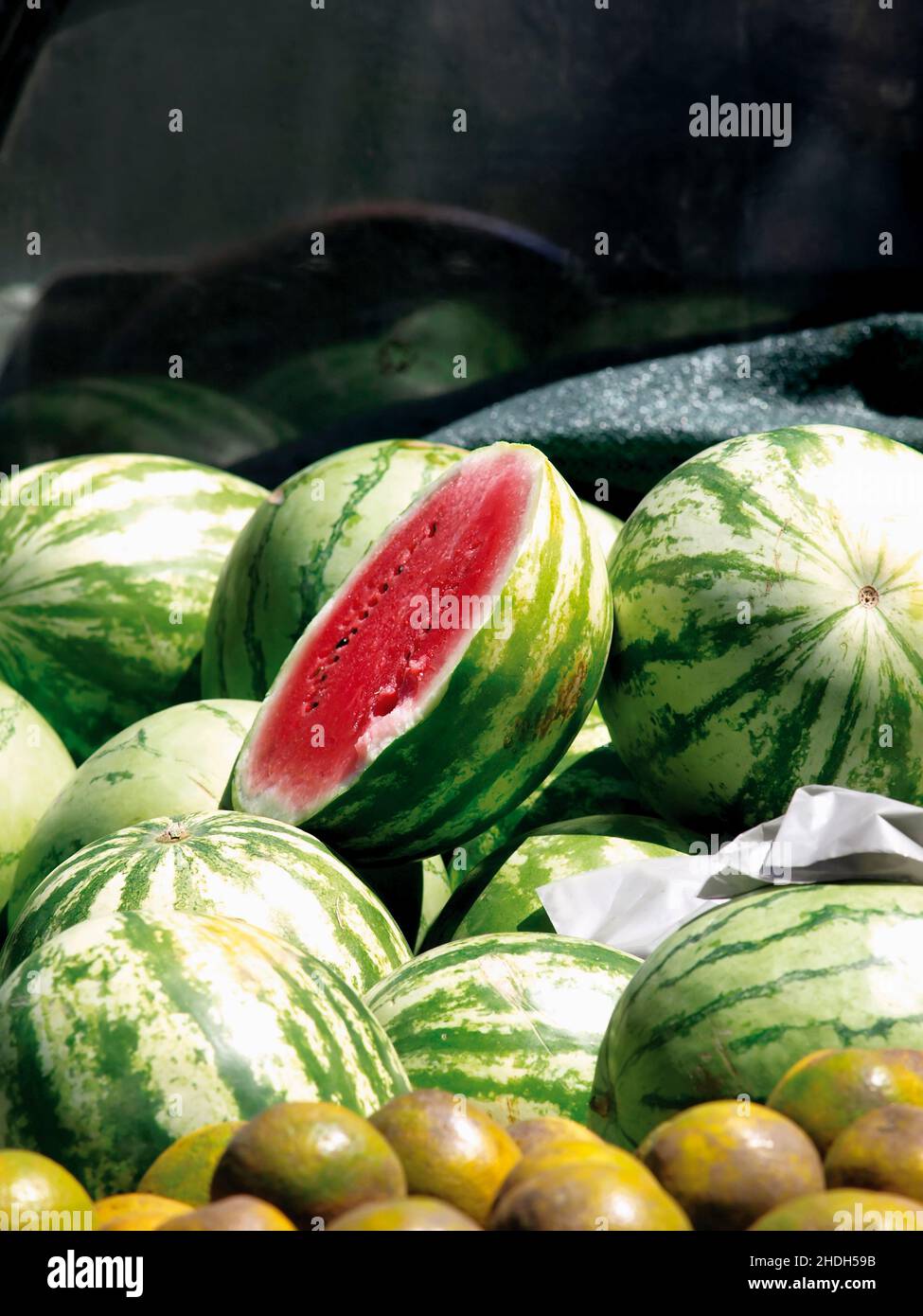 market stall, melon, market stalls, melons Stock Photo - Alamy