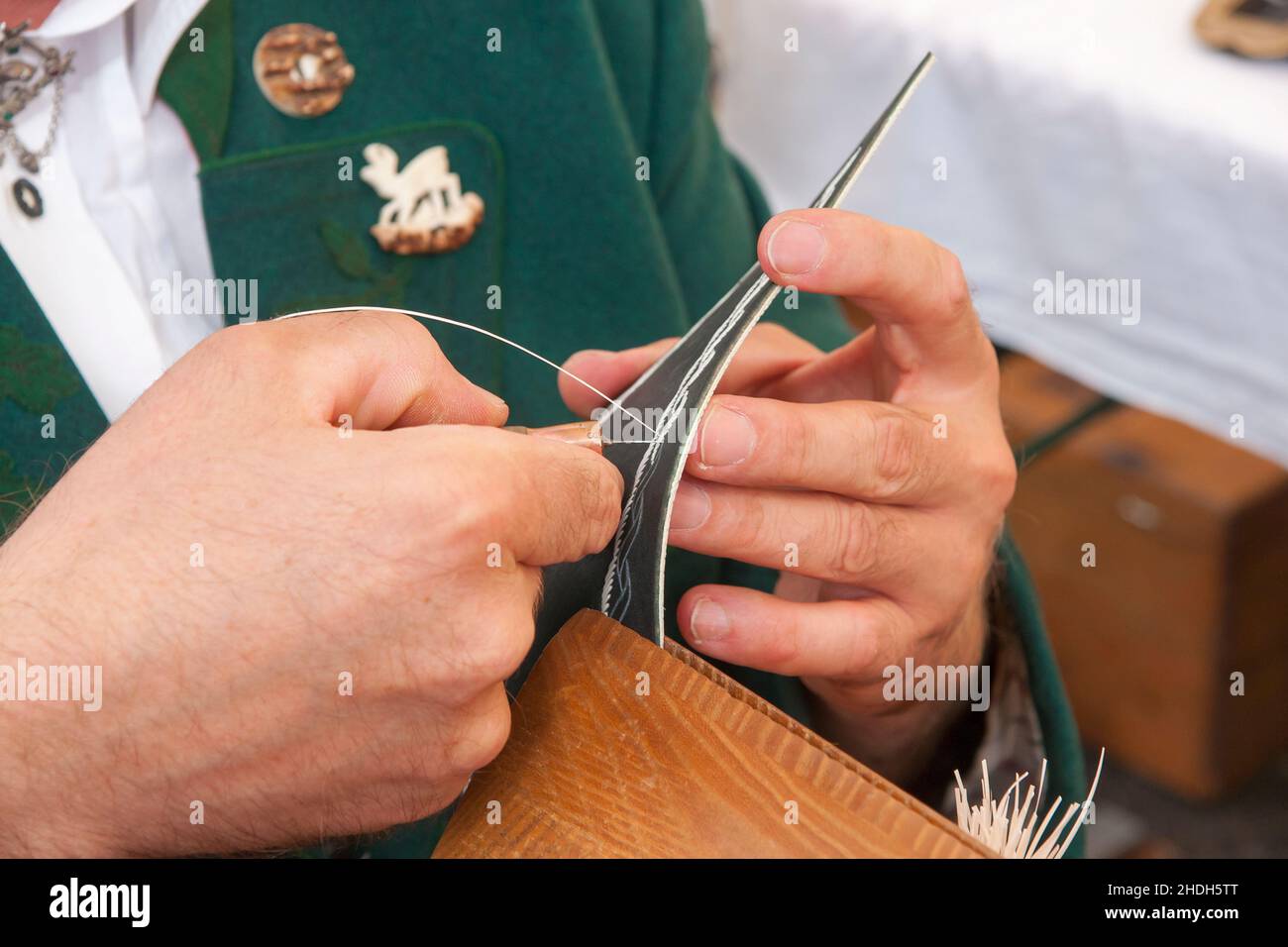 traditional clothing, quill, trachtenranzen, quills Stock Photo - Alamy