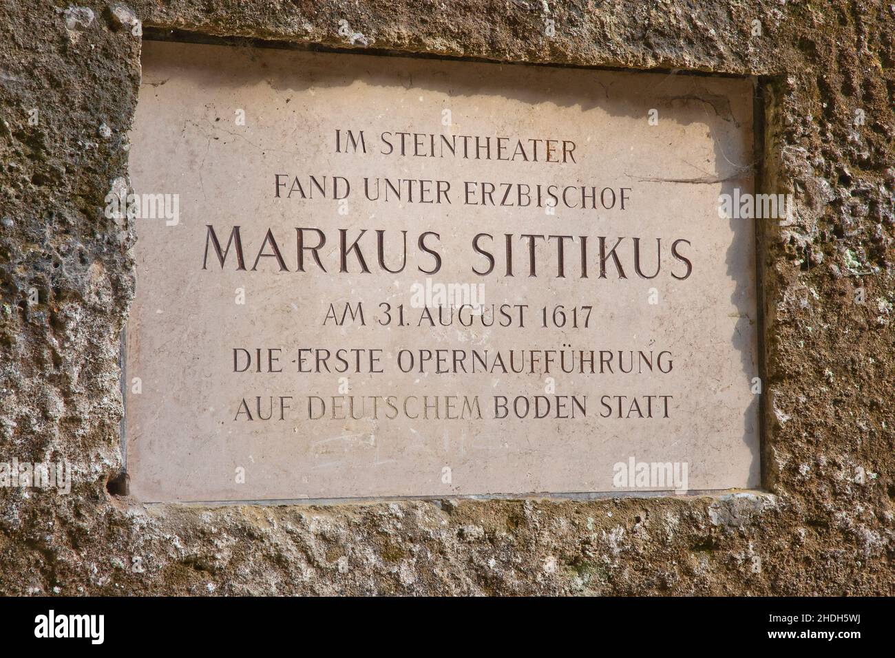 memorial, markus sittikus, memorials, marcus sittikus Stock Photo - Alamy
