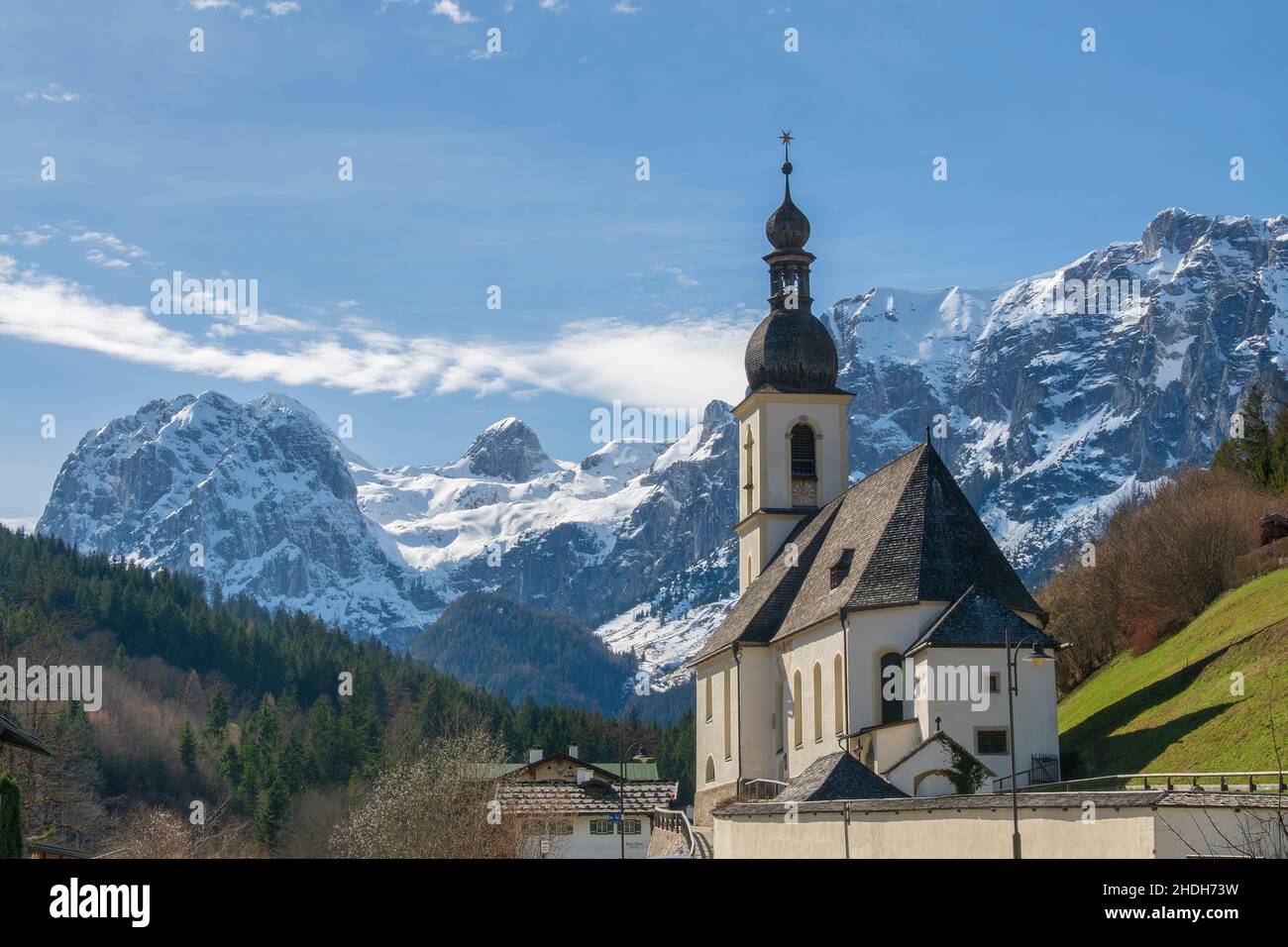 ramsau, church, st. sebastian, ramsaus, churchs, st. sebastians Stock ...
