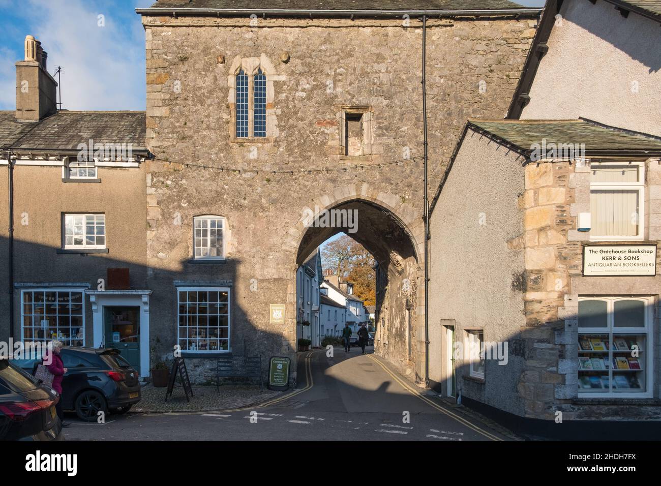 The village of Cartmel in the Lake District, Cumbria, UK Stock Photo ...