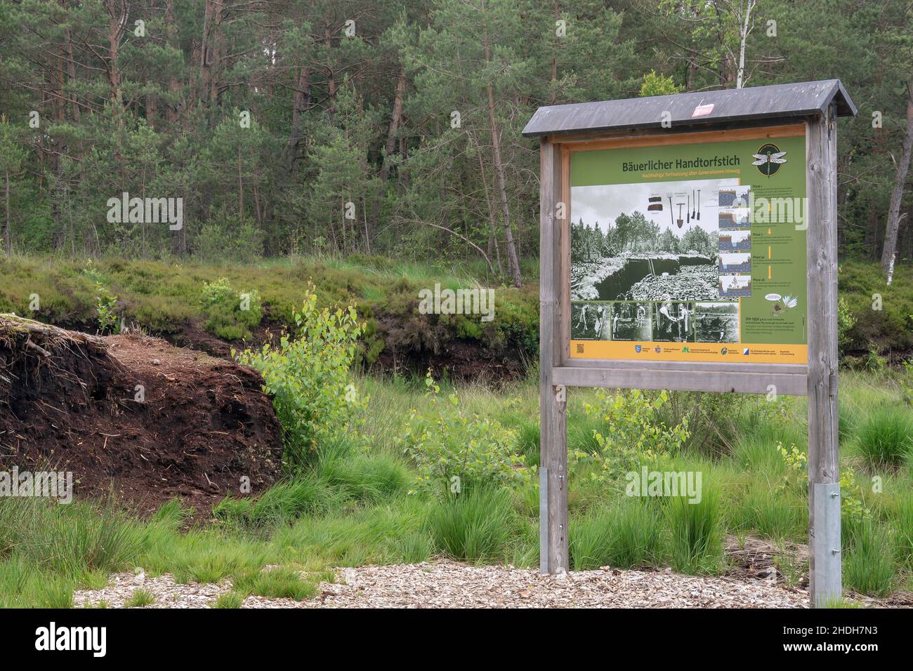 display, peat cutting, schönramer filz, displays Stock Photo - Alamy