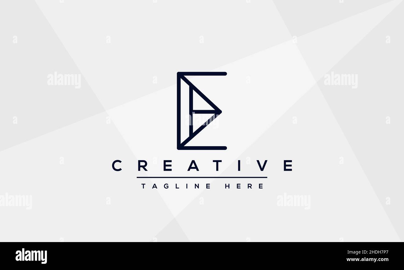 Modern unique creative letter E logo design, Minimalist E initial based ...