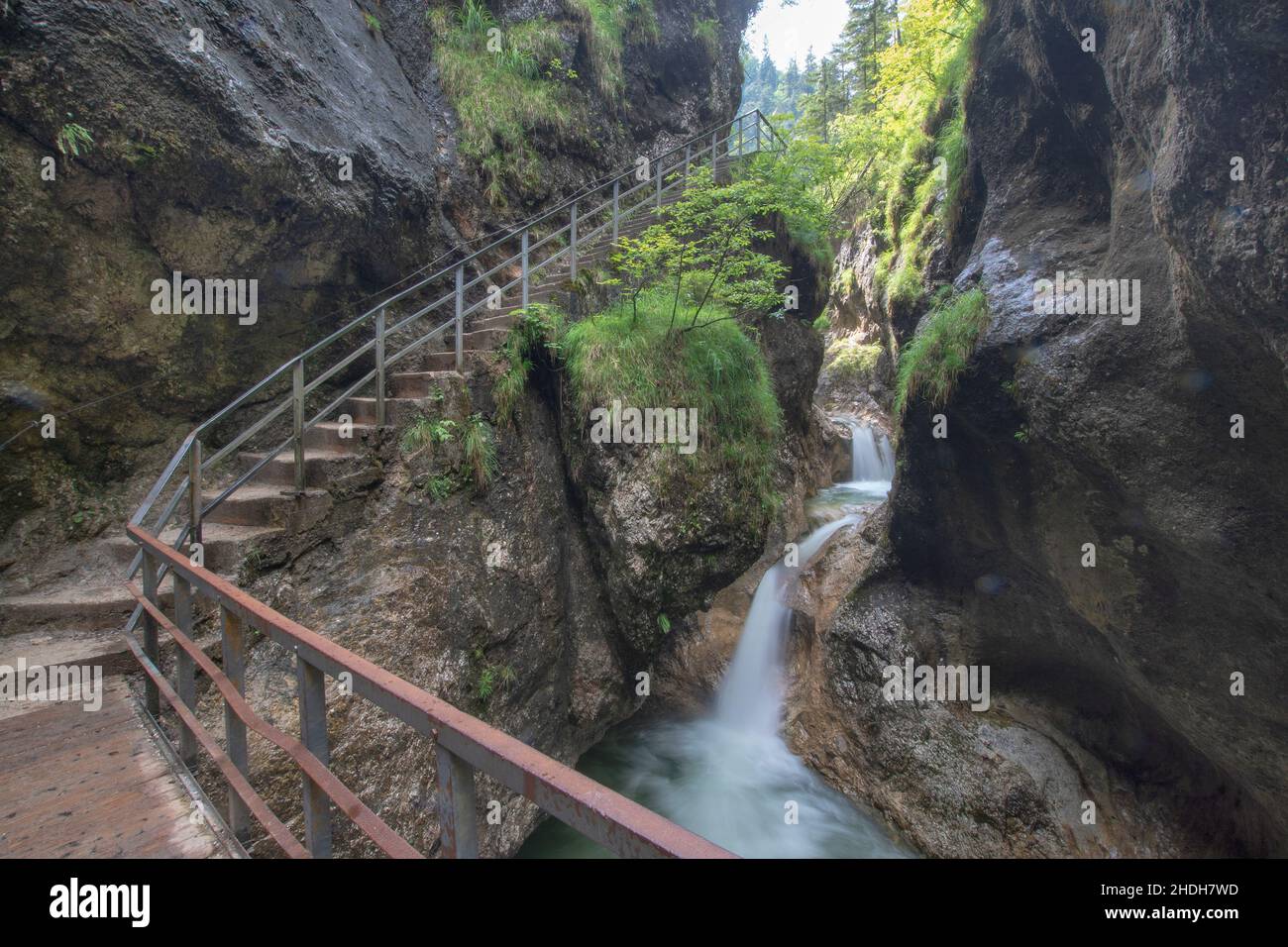 stairs, almbachklamm, staircase, almbachklamms Stock Photo - Alamy