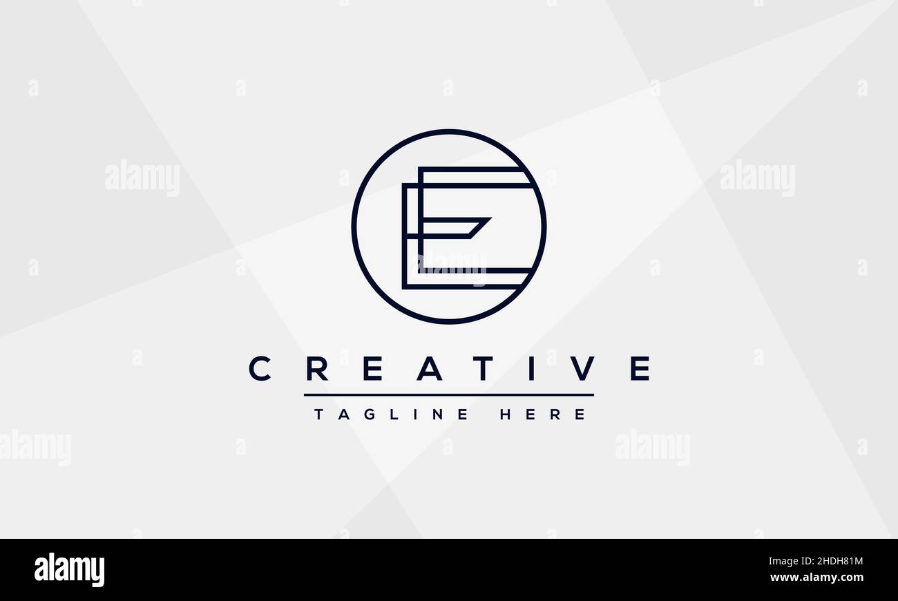 Modern unique creative letter E logo design, Minimalist E initial based ...