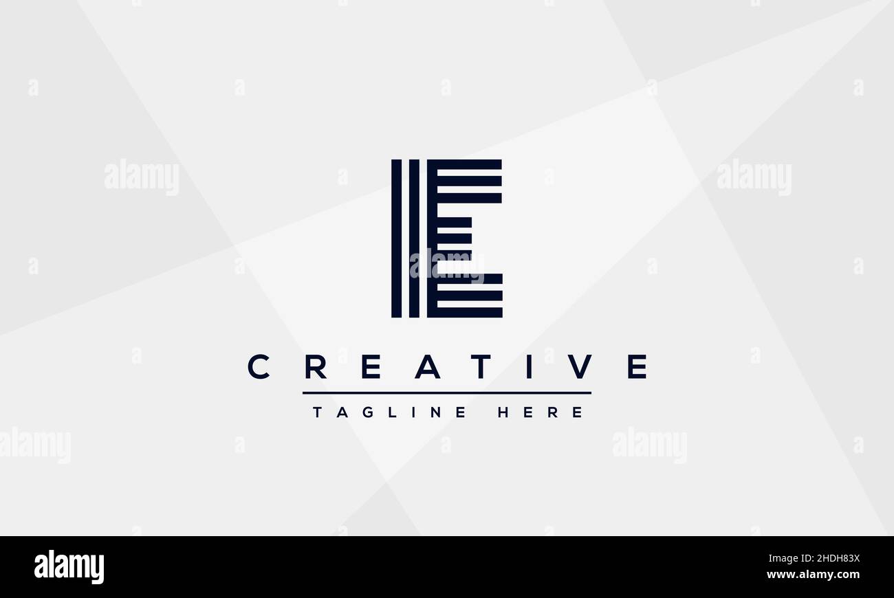 Modern unique creative letter E logo design, Minimalist E initial based ...