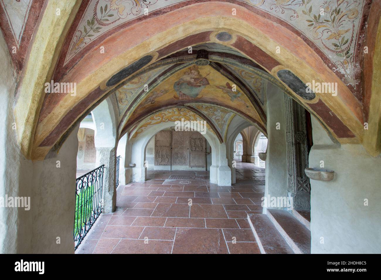 frescoes, arcade, abbey church laufen, arcades Stock Photo - Alamy