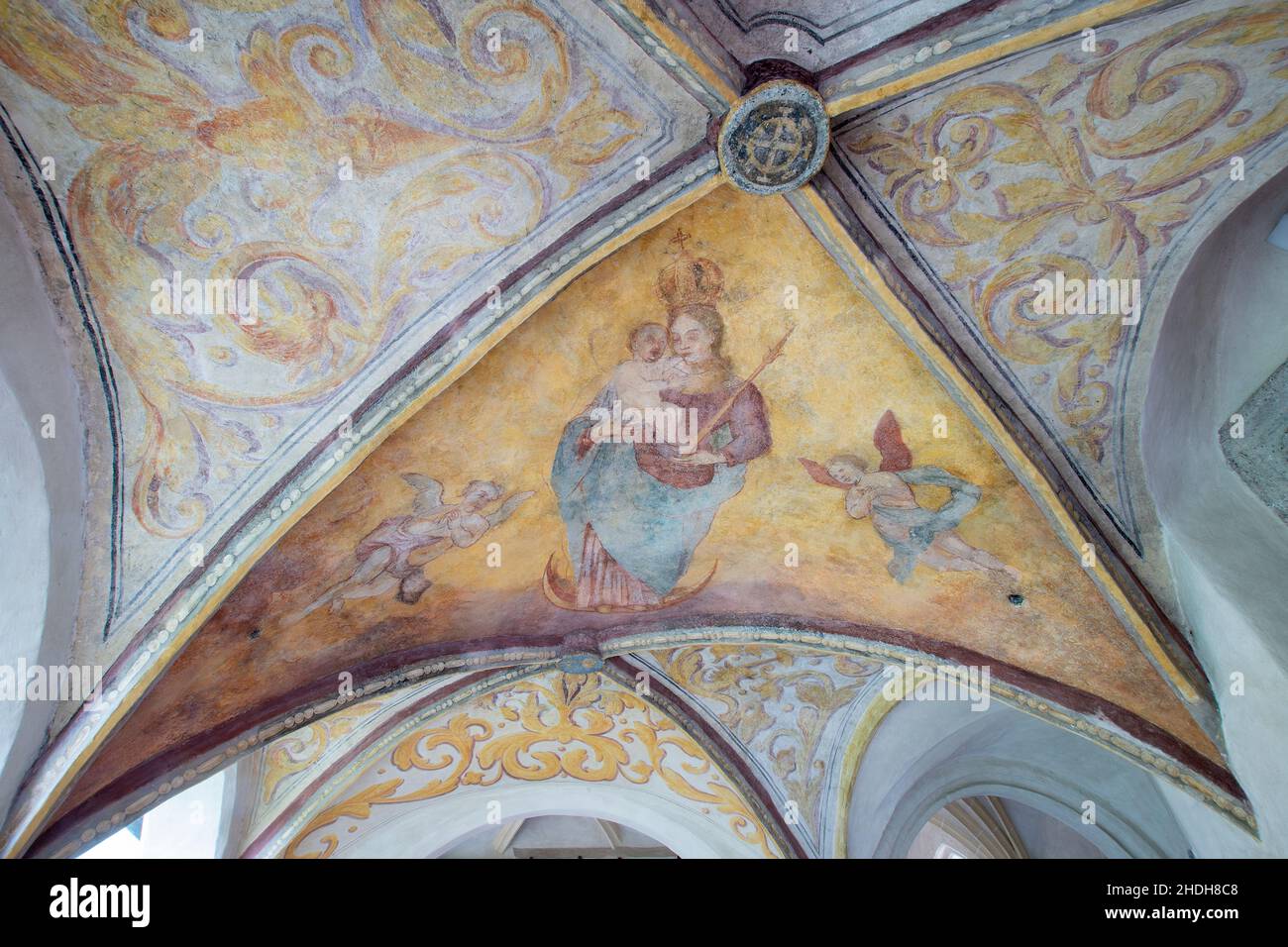 Frescoes in cloister abbey hi-res stock photography and images - Alamy