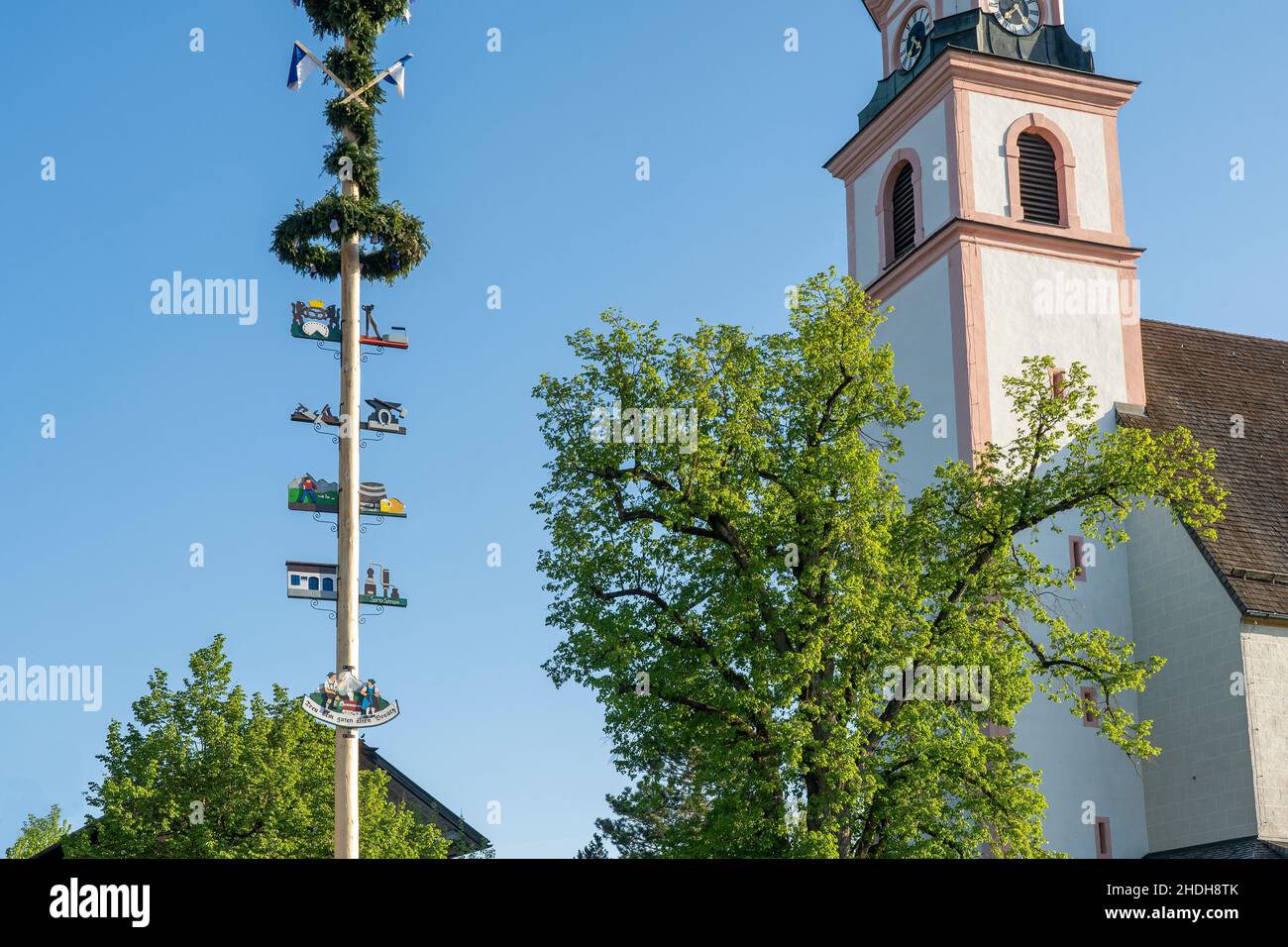 pilgrimage church, maypole, sanctuaries, maypoles Stock Photo - Alamy