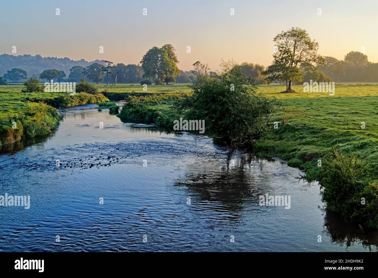 UK, Devon, Axminster, River Axe from A35 Bridge Stock Photo - Alamy