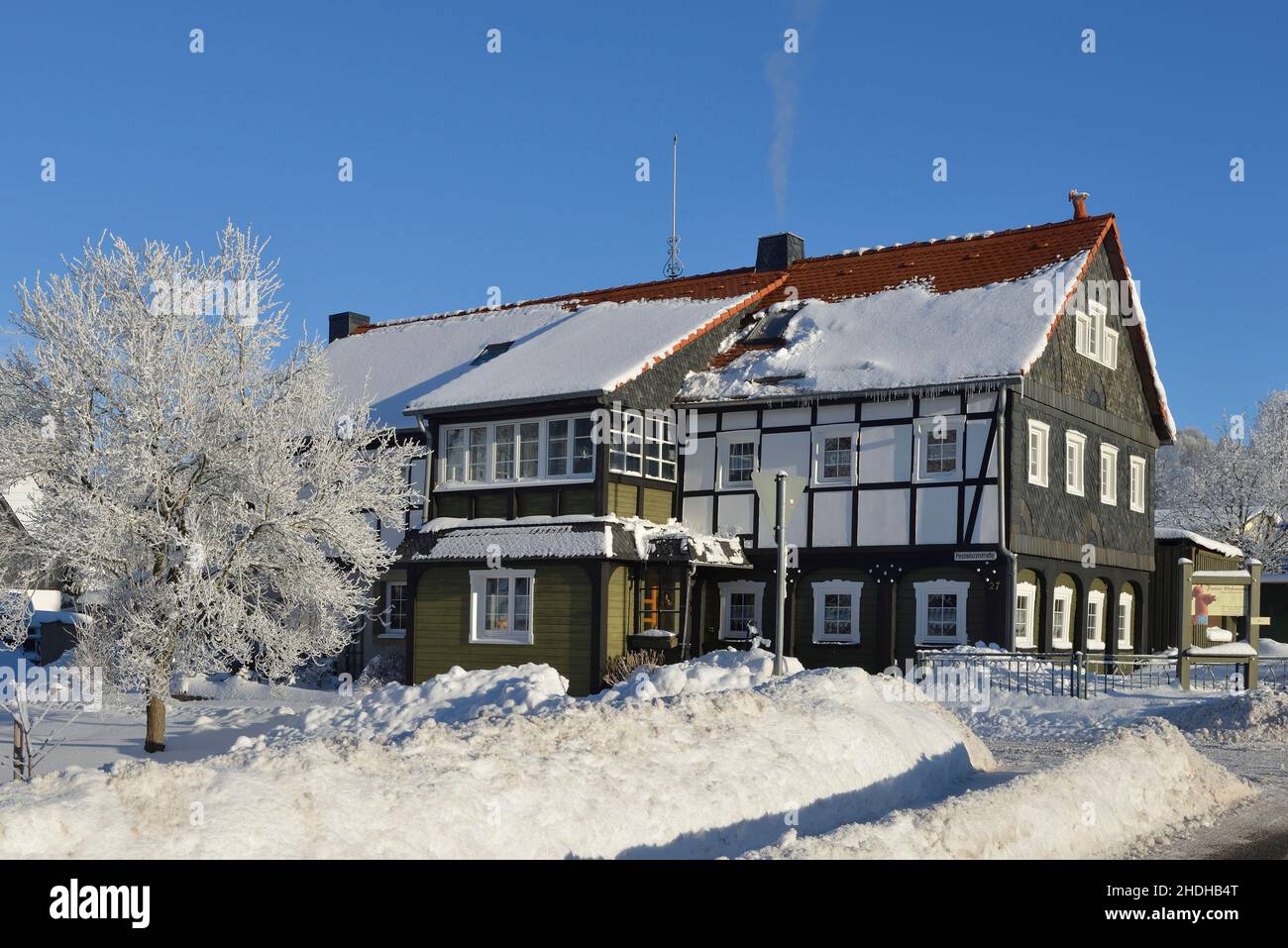umgebindehaus, steinigtwolmsdorf, weifa Stock Photo - Alamy