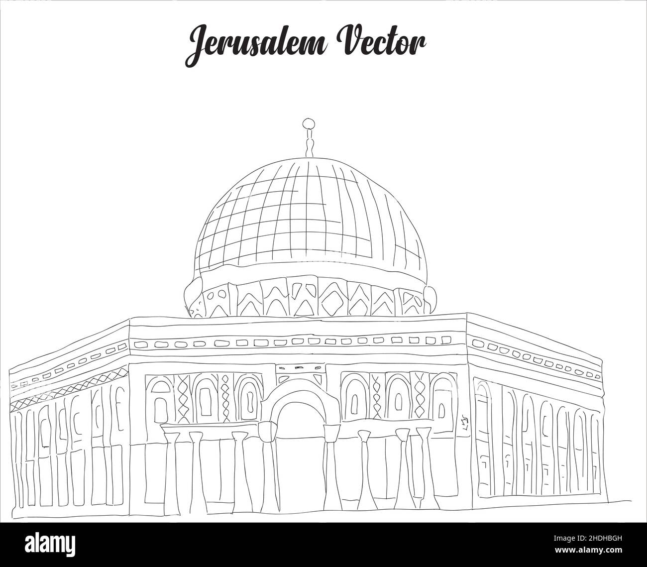 How To Draw Masjid Al Aqsa