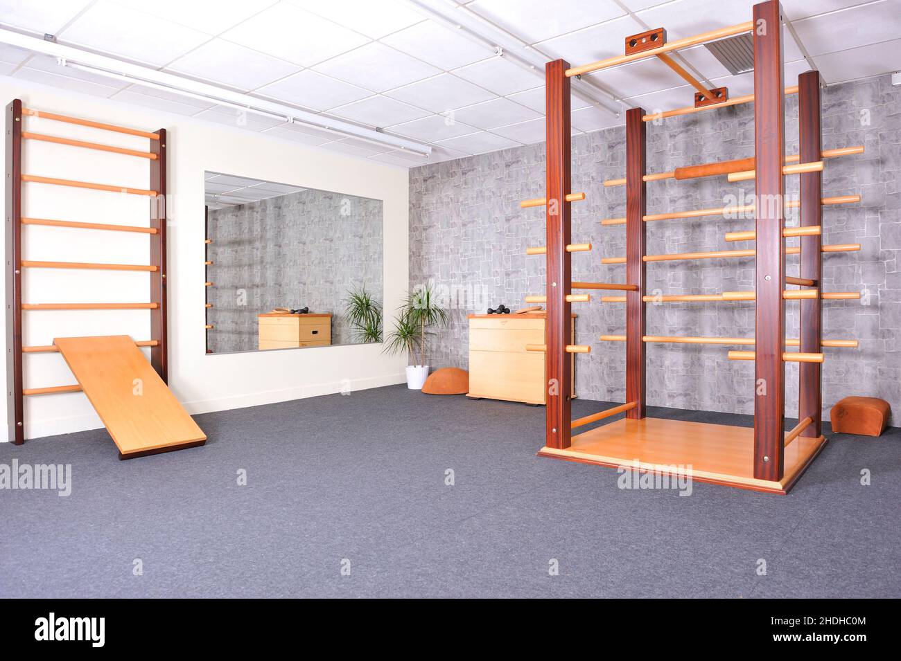 Gymnastics wall bars hi-res stock photography and images - Alamy