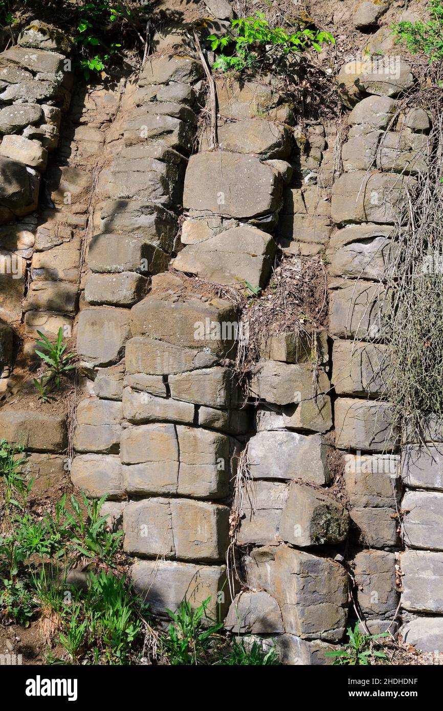 basalt columns, ostritz, basalt column, ostritzs Stock Photo - Alamy