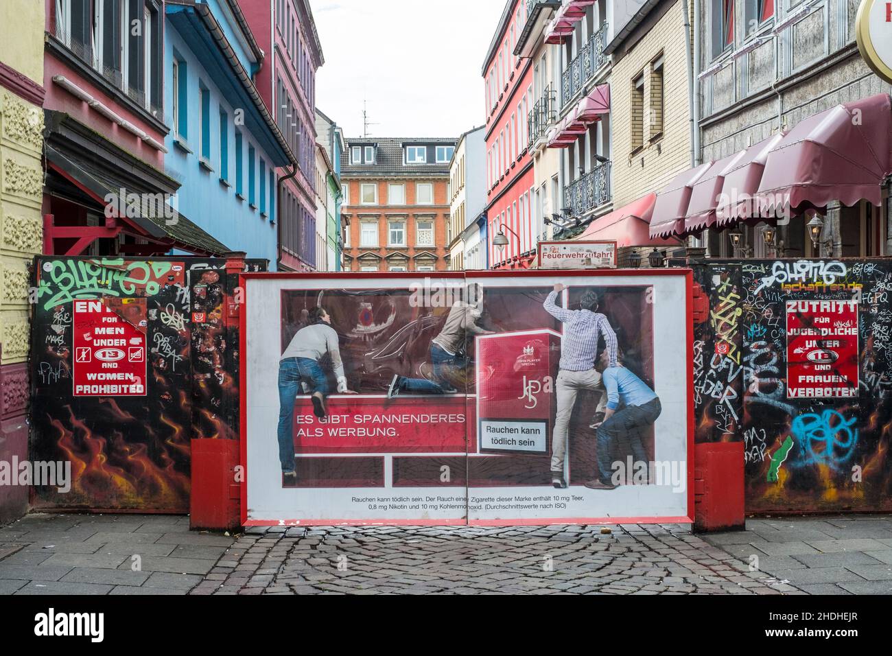 hamburg, advertising, red light district, red light districts Stock ...