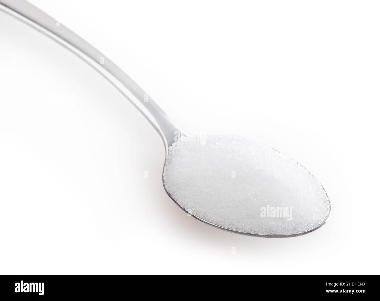 Spoon of salt isolated on white background with clipping path Stock ...