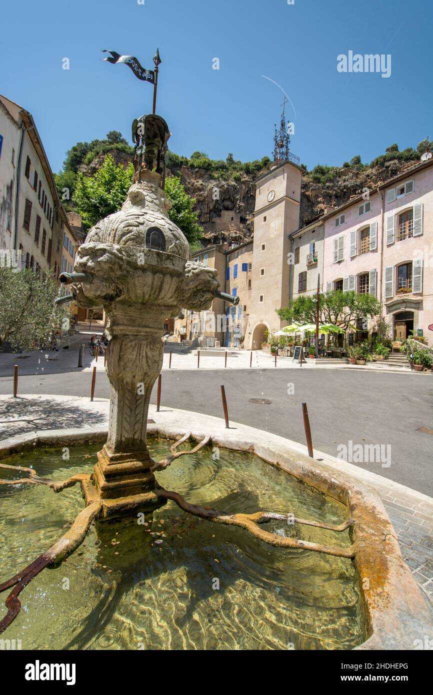 fountain, cotignac, fountains Stock Photo - Alamy