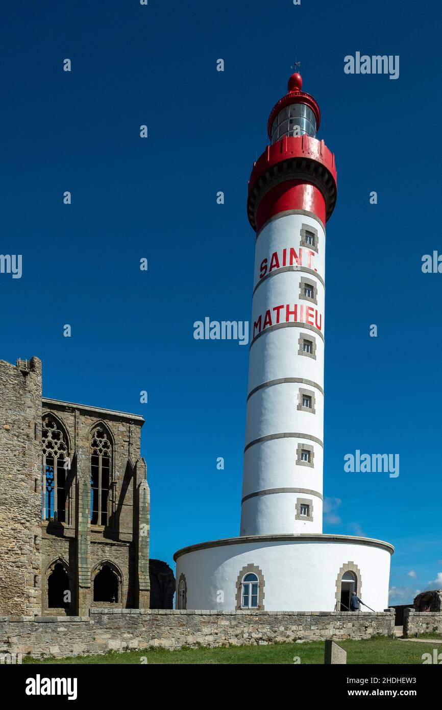 lighthouse, abbey, saint-mathieu, lighthouses, abbeys, saint-mathieus ...