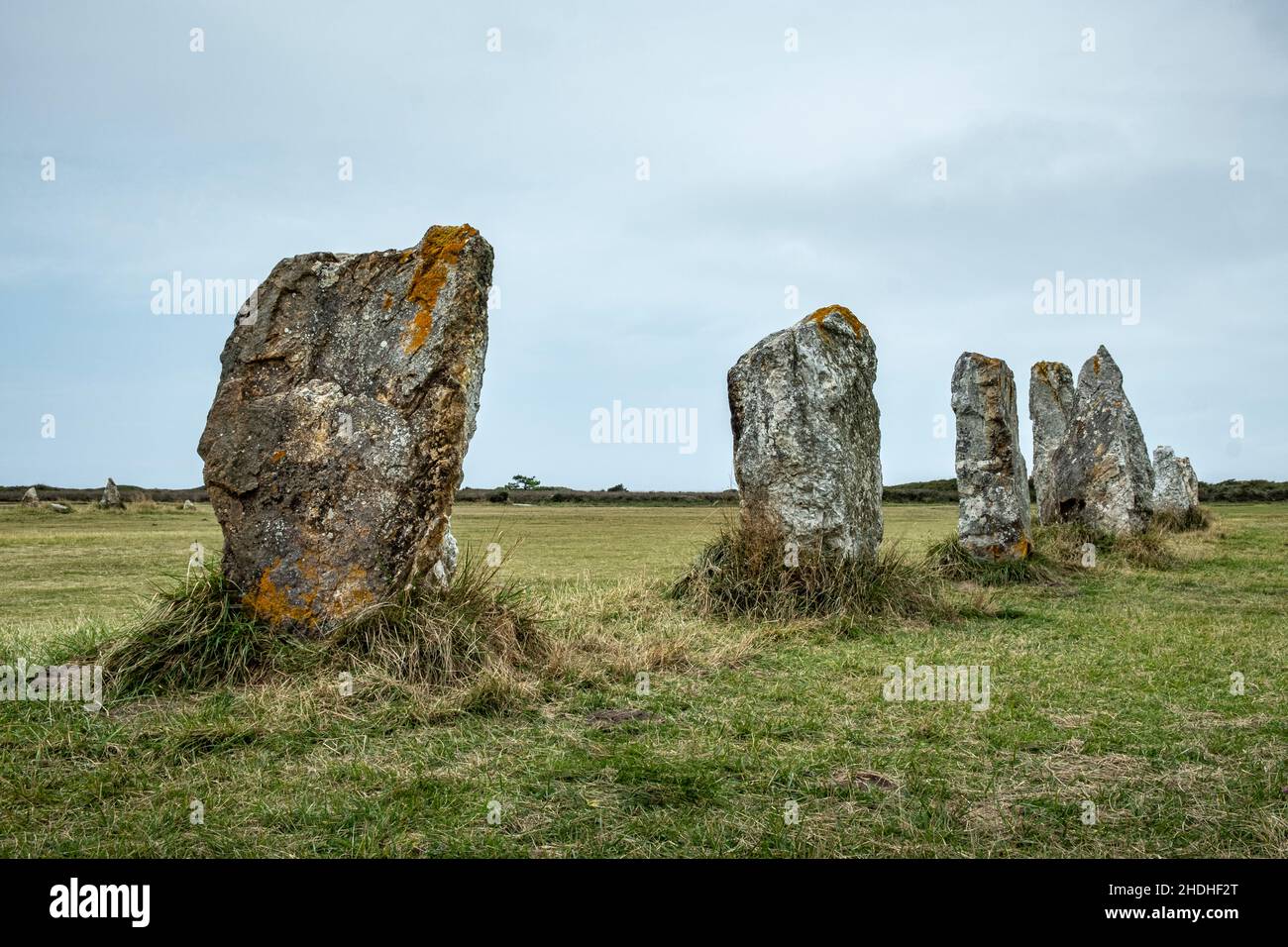 megalith, stone alignment, megaliths, stone alignments Stock Photo - Alamy