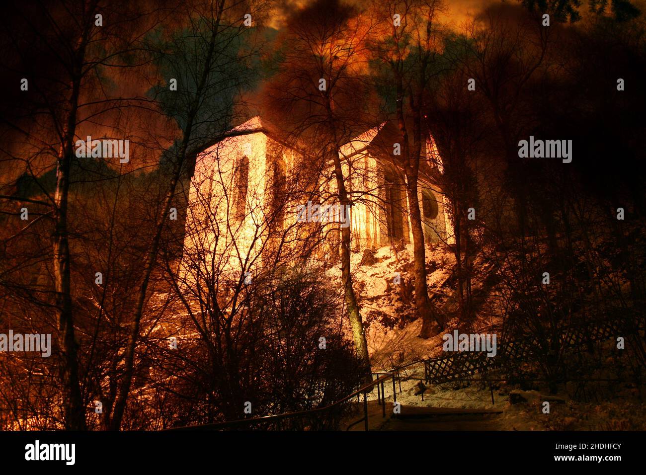 forest, church, mystical, spooky, forests, wood, woodland, woods ...