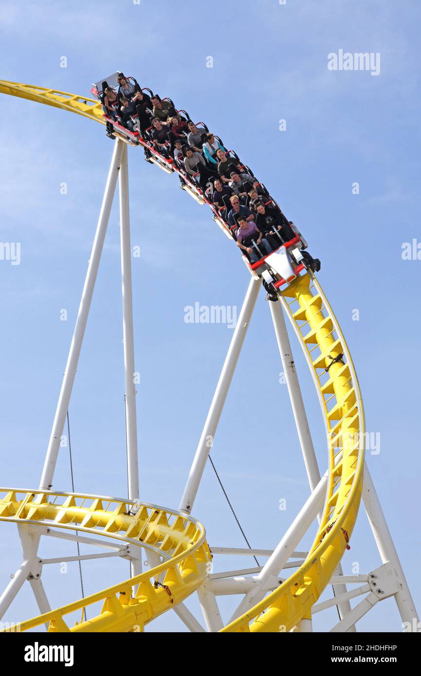 Rollercoaster and fun rides hi-res stock photography and images - Alamy