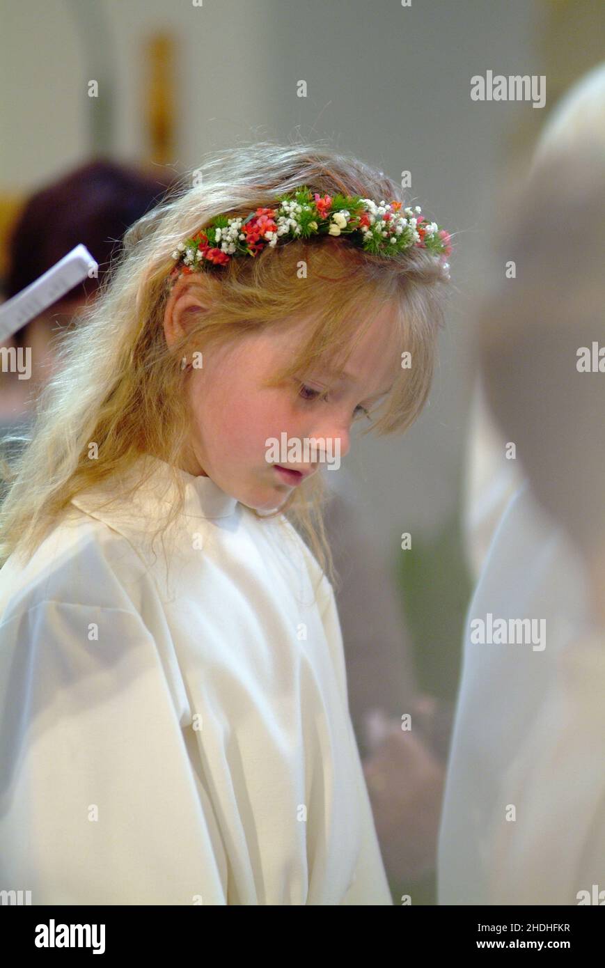 Girl praying communion hi-res stock photography and images - Alamy