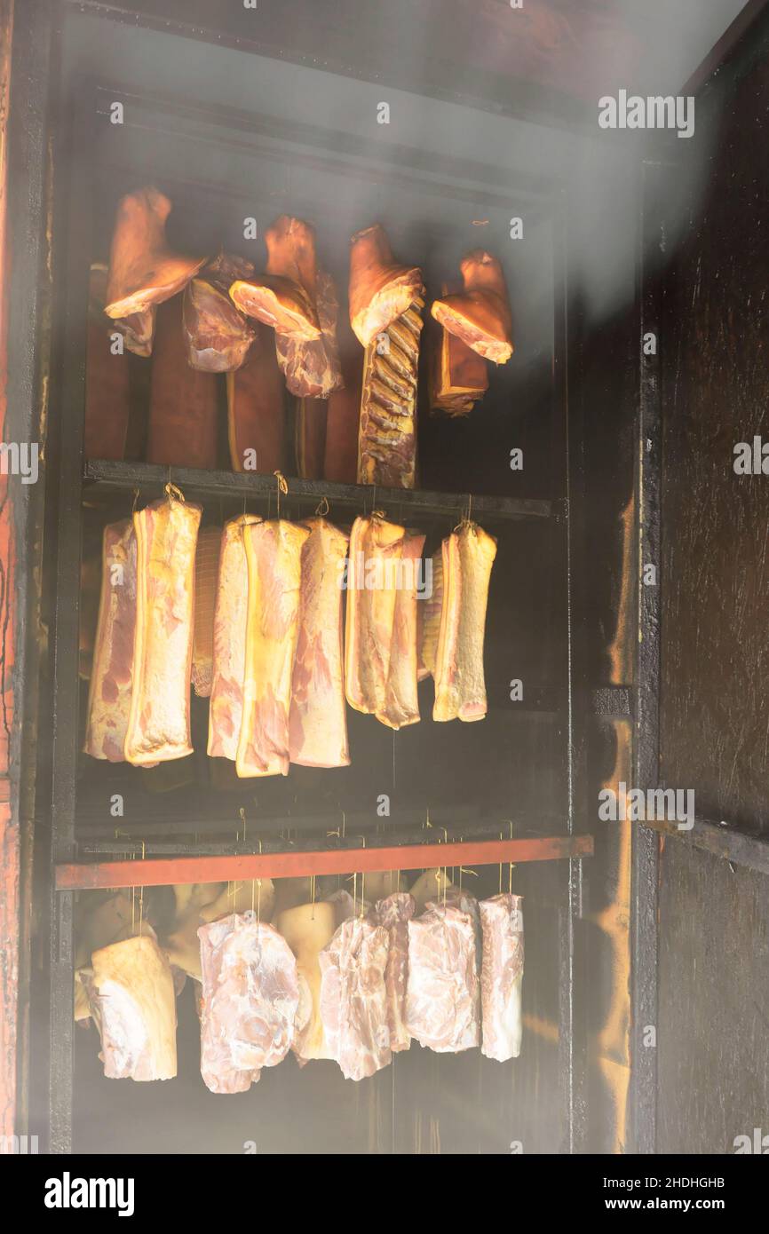 smokehouse, smoke, smokehouses, smokes Stock Photo - Alamy