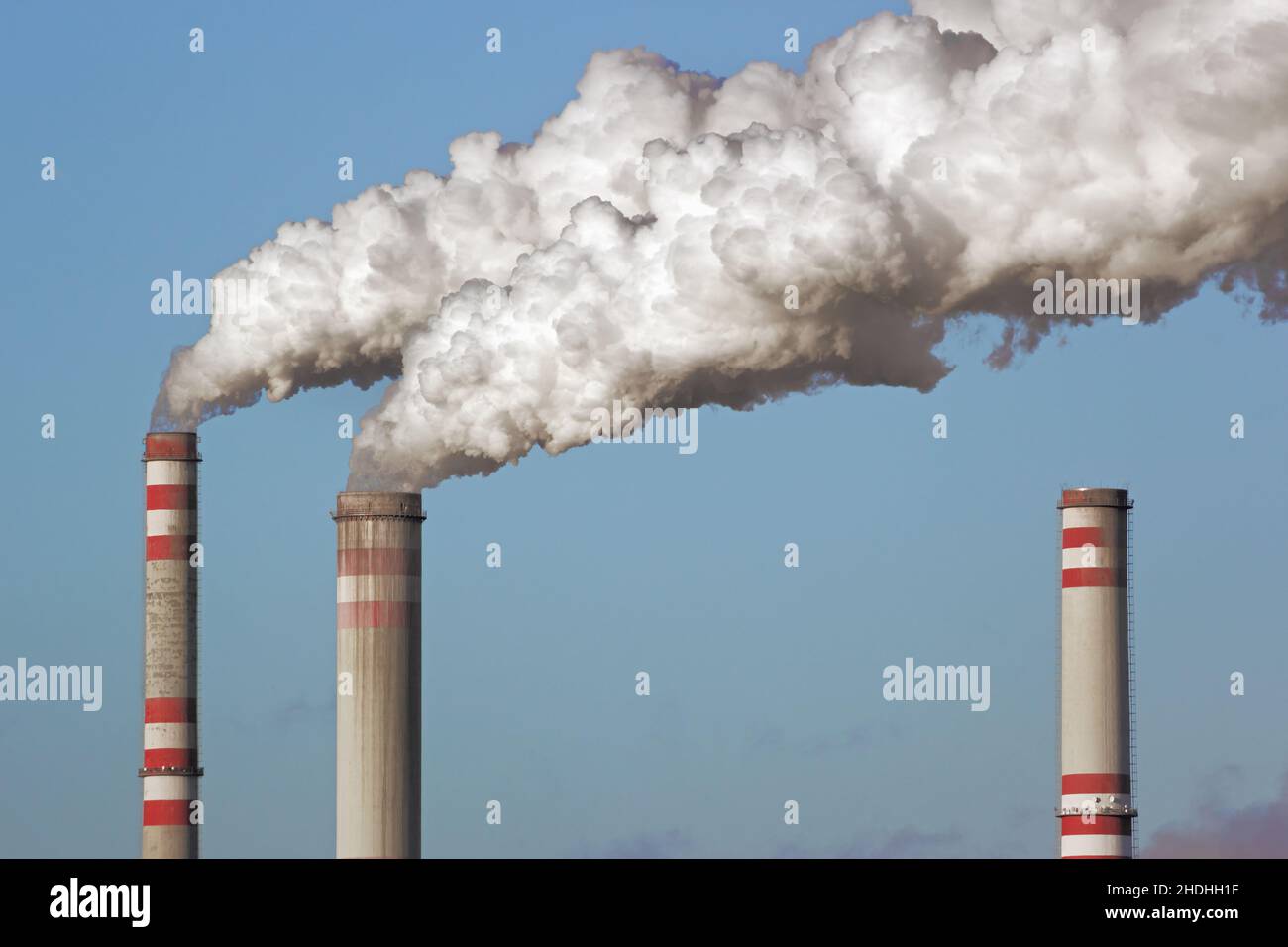 Industrial smokestack of coal power plant Stock Photo - Alamy
