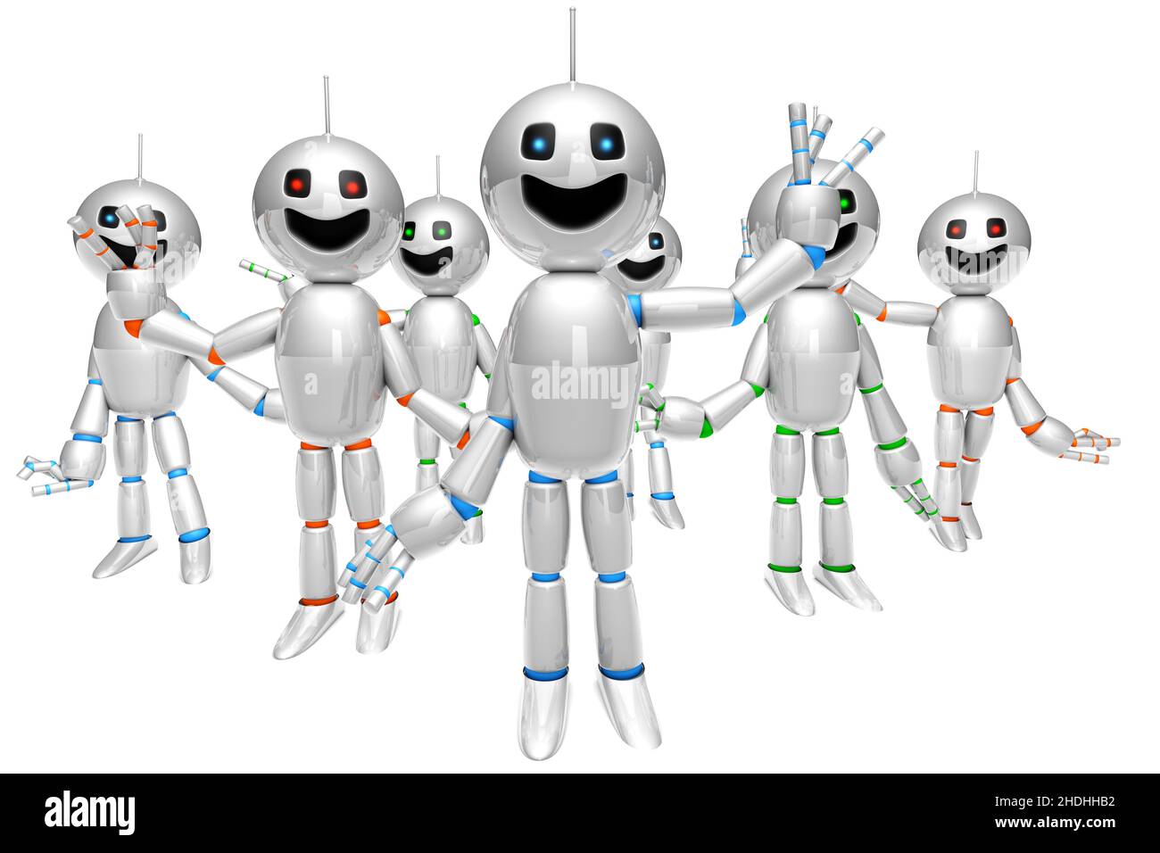 team, robot, waving, teams, robots Stock Photo - Alamy
