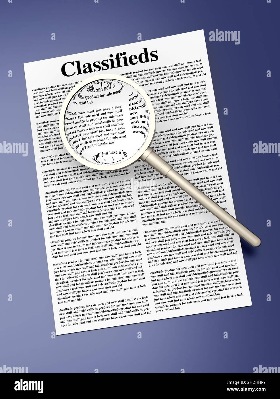 magnifying glass, classifieds, advertisement, classified ...