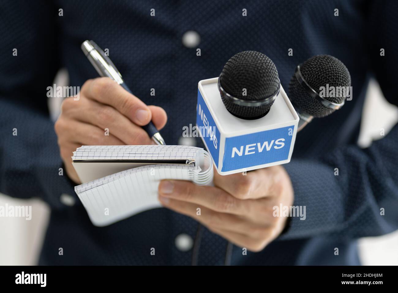 Journalist Report Interview. New Broadcasting Reporter. Journalism And ...