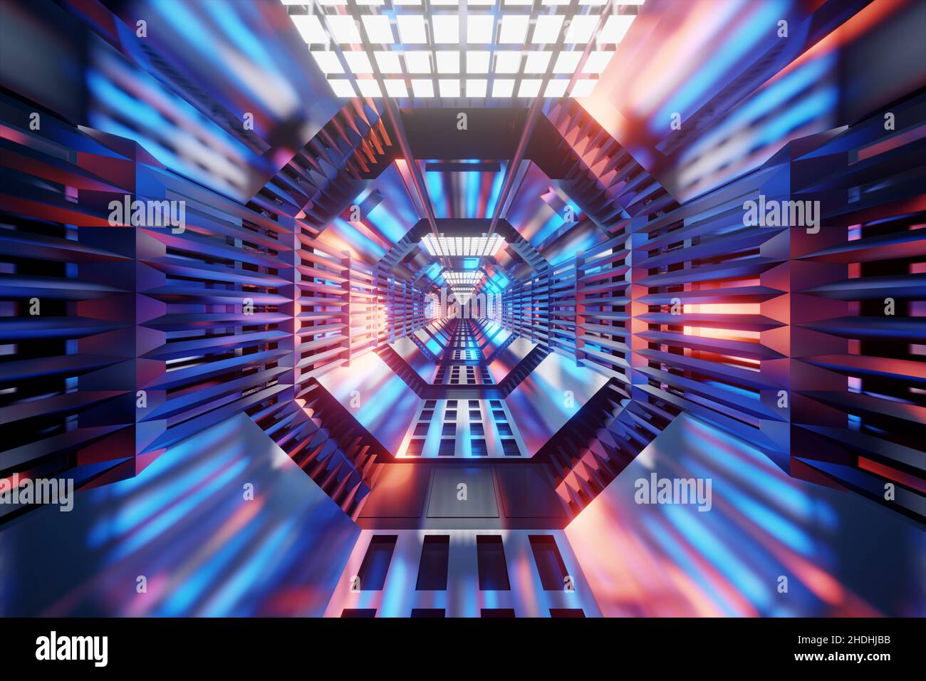 futuristic, corridor, science fiction, futuristics, corridors, hallway ...