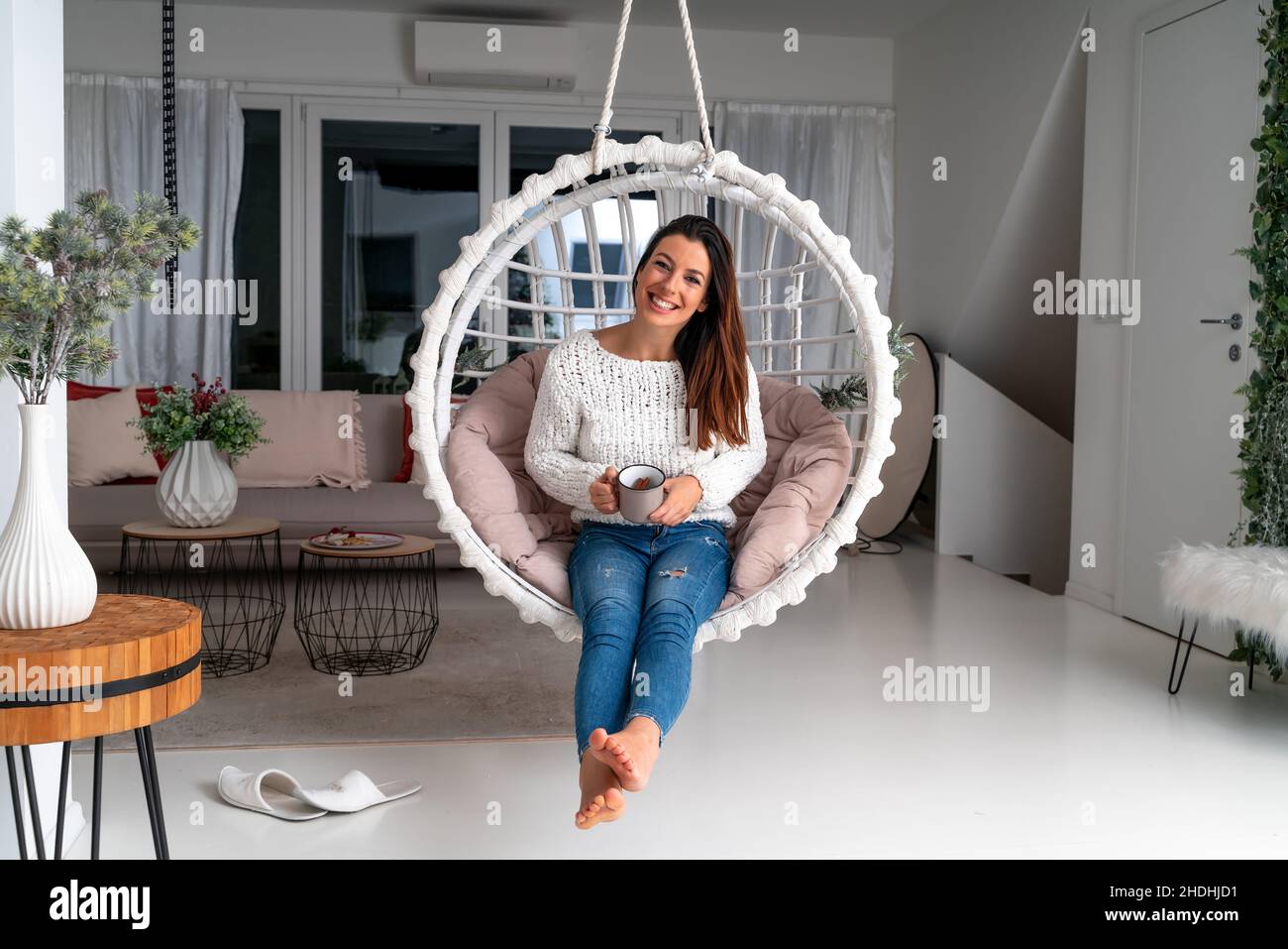home, rocking, hanging chair, homes, hanging chairs Stock Photo - Alamy