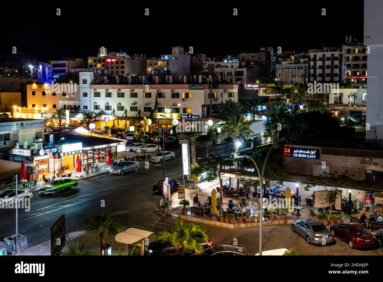 The Skyline Of The City Of Aqaba, Aqaba Governorate, Jordan Stock Photo ...