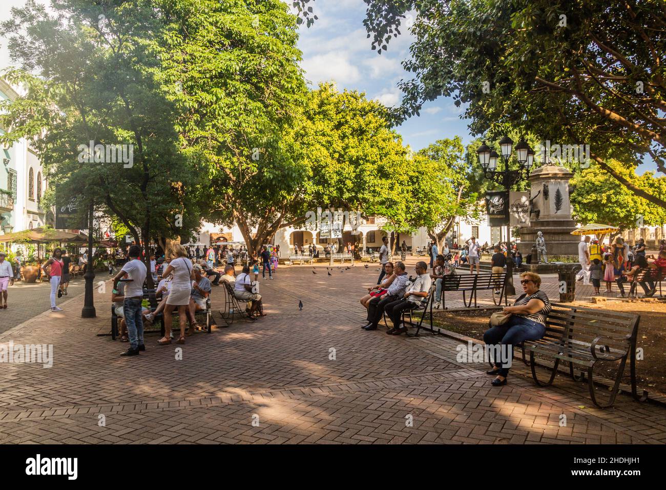 SANTO DOMINGO, DOMINICAN REPUBLIC - NOVEMBER 18, 2018: View of Parque ...