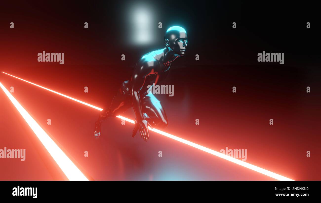 athlete, sprinting, track lighting, athletes Stock Photo - Alamy