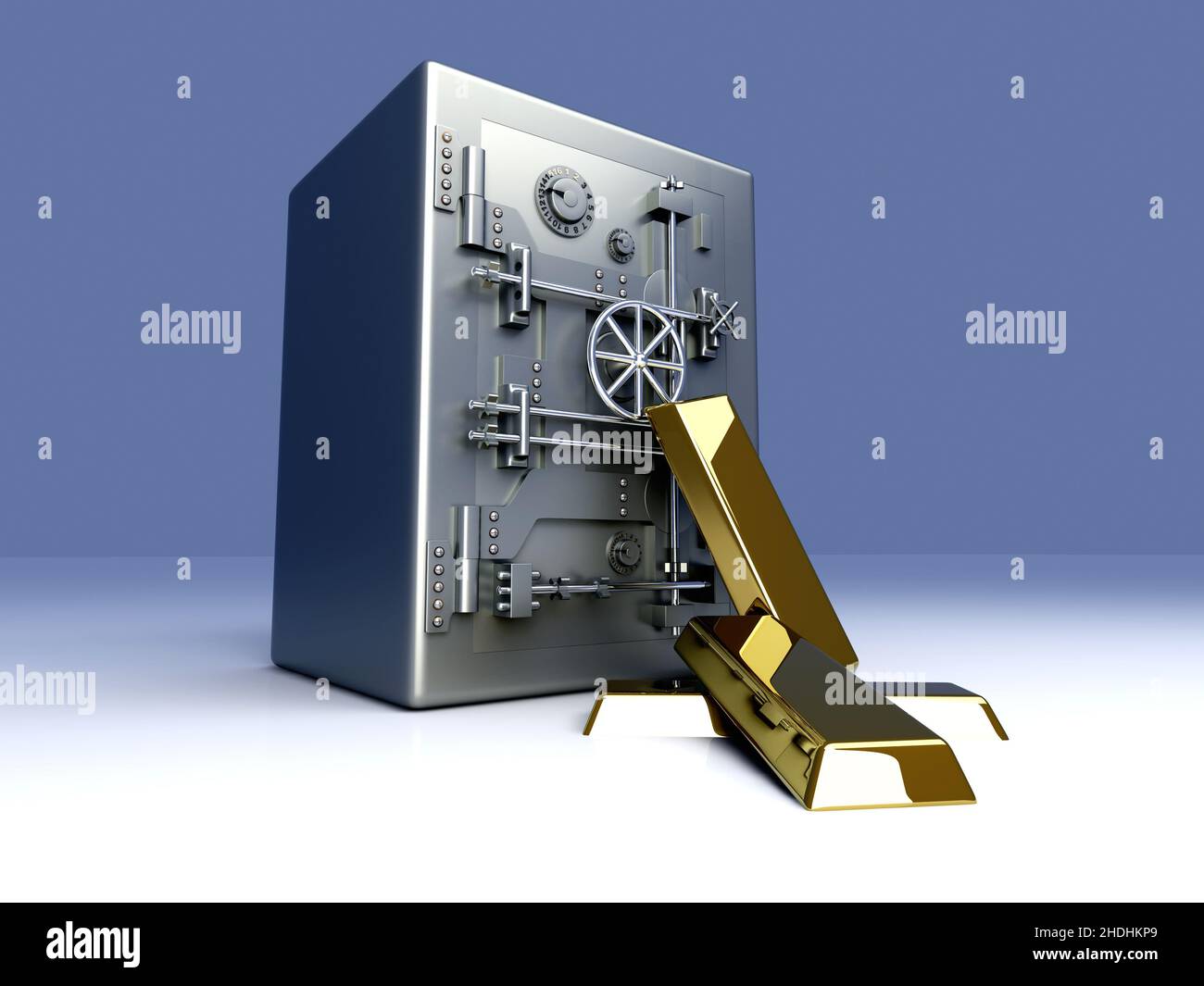 Safes with gold bars hi-res stock photography and images - Alamy