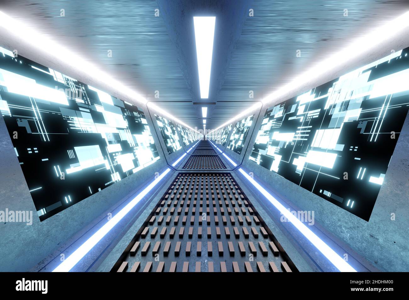 futuristic, corridor, science fiction, futuristics, corridors, hallway ...