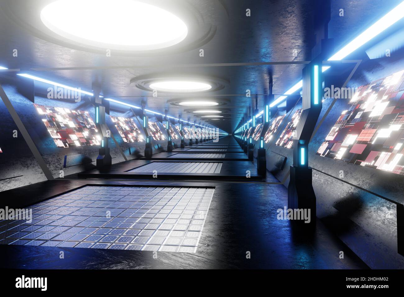 tunnel, futuristic, science fiction, tunnels, futuristics Stock Photo ...