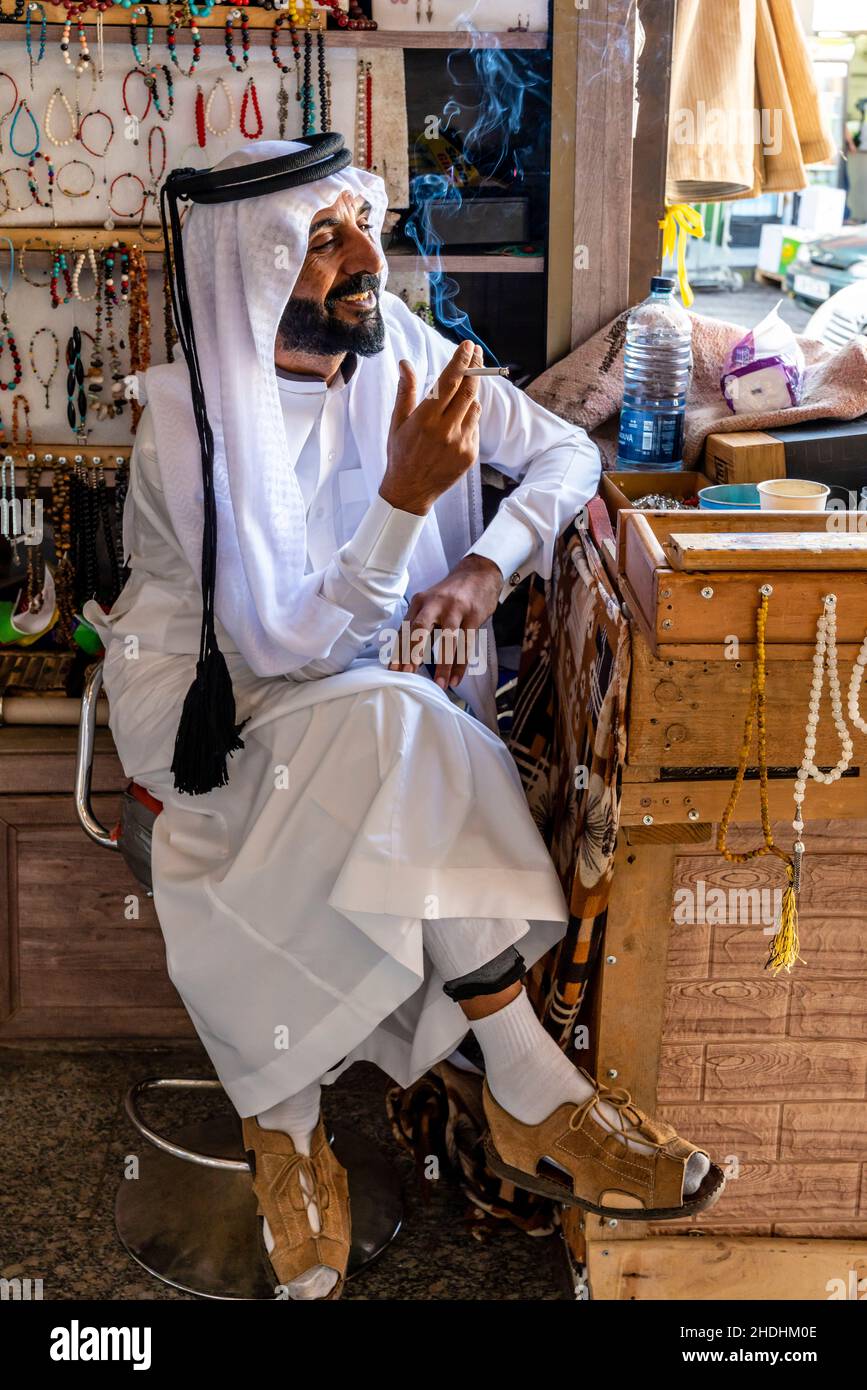 A Portrait Of A Jordanian Shop Owner In Traditional Dress, Aqaba, Aqaba ...