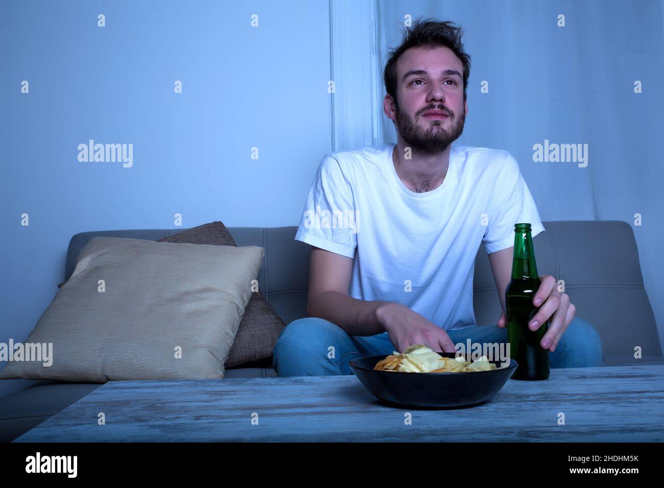 leisure, watching tv, snack, leisures, television, tv, snacks Stock ...